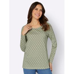 Sieh an! Langarm-Shirt in schilf-ecru-bedruckt | Gr.: 38