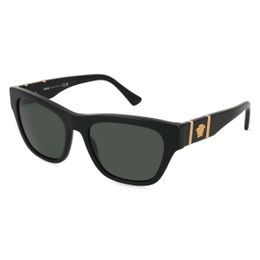 Versace 0VE4457 | Herren-Sonnenbrille | Fassung: Vollrand, Quadratisch, Acetat, Schwarz | Glasfarbe: Grau