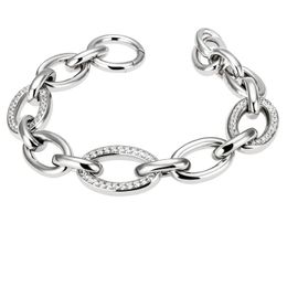 Goldmaid Armband »925 Sterling Silber Glänzend Zirkonia weiß« weiß 21cm Modernes Armband aus 925/- Sterling Silber rhodiniert