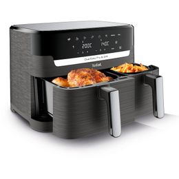 Tefal Heißluftfritteuse »EY905B Dual Easy Fry & Grill« 2700 W Doppelkammer, inkl. Grillplatten Anthrazit/Grau