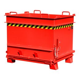 Bauer S&uuml;dlohn Baustoffcontainer BC 1000 (Steinklammer-Entriegelung), lackiert, Feuerrot (4445-04-0000-3000)