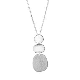 Celesta Kette mit Anhänger Silbergrau 45cm Collier für Damen aus feinem 925 Silber gefertigt