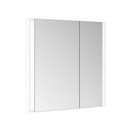 KEUCO Spiegelschrank 2-türig Somaris 80x71x11,5cm, we. ma, WE, asymmetrisch (14512512200)