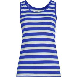 LANDS' END Baumwoll-Top, Damen,  Blau, Baumwolle, by Lands' End