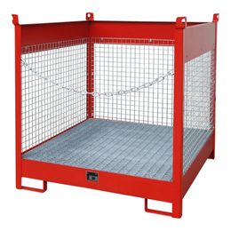 Bauer S&uuml;dlohn Fass-Stapelpalette FSP-4 D, lackiert, Feuerrot (4442-08-0000-3000)