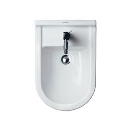 Duravit Wand-Bidet Starck 3 36,5x54cm, m HL, &Uuml;L, Hahnlochbank, wei&szlig; (2280150000)