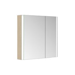 KEUCO Spiegelschrank 2-türig Somaris 80x71x12,7cm, Ei he Dek., Vorbau, asym. (14502852200)