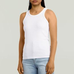 G-Star Raw G-Star Damen G-STAR Tanktop &raquo;Ribbed Tanktop&laquo; mit breiten Tr&auml;gern wei&szlig; L (40)