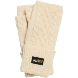 Superdry Strickhandschuhe »CABLE LUXE HANDWARMERS« Oatmeal White