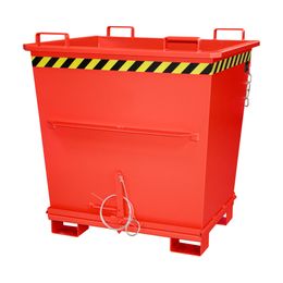 Bauer S&uuml;dlohn Klappbodenbeh&auml;lter BKB 1000, lackiert, Feuerrot (4417-20-0000-3000)