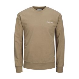 Jack & Jones JACK & JONES Sweatshirt 'JJEBradley' Herren Gr&ouml;&szlig;e S brokat / rosa / wei&szlig;