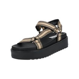 Steve Madden Riemchensandale »Sandalen Textil« Schwarz/Beige 36 36 Verschluss: Klettverschluss
