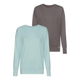 Fayn Sports Damen FAYN SPORTS Yogashirt Packung, 2er-Pack, Atmungsaktiv & schnelltrocknend im praktischen 2er-Pack grau 48/50
