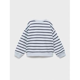 Mango Kids Sweatshirt 'HEART' M&auml;dchen Gr&ouml;&szlig;e 98 marine / hellblau