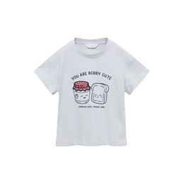 Mango Kids Shirt 'FOOD' girl Blue size 4-5