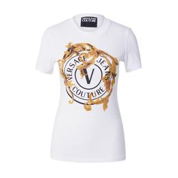 Versace Jeans Couture T-Shirt Damen Gr&ouml;&szlig;e L karamell / dunkelgelb / schwarz / wei&szlig;