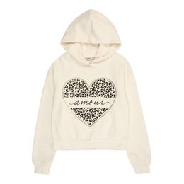ONLY GIRLS Sweatshirt 'KOGCooper' M&auml;dchen Gr&ouml;&szlig;e 134/140 kitt / schwarz / offwhite