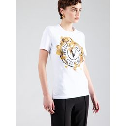 Versace Jeans Couture T-Shirt Damen Gr&ouml;&szlig;e L karamell / dunkelgelb / schwarz / wei&szlig;