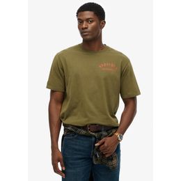 Superdry T-Shirt 'Locker' Herren Größe L oliv / mischfarben