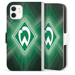 DeinDesign iPhone 12 mini Handy Klapph&uuml;lle Handyh&uuml;lle aus Kunst Leder wei&szlig; Flip Case Sv Werder Bremen Official Licensed Product Coat Of Arms Sideflip mit Lasche