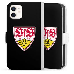 DeinDesign iPhone 12 mini Handy Klapph&uuml;lle Handyh&uuml;lle aus Kunst Leder wei&szlig; Flip Case Coat Of Arms Vfb Stuttgart Official Licensed Product Sideflip mit Lasche
