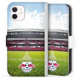 DeinDesign iPhone 12 mini Handy Klapph&uuml;lle Handyh&uuml;lle aus Kunst Leder wei&szlig; Flip Case Official Licensed Product Stadium Rb Leipzig Sideflip mit Lasche