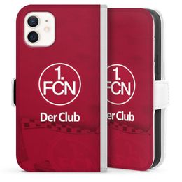 DeinDesign iPhone 12 mini Handy Klapph&uuml;lle Handyh&uuml;lle aus Kunst Leder wei&szlig; Flip Case Bundesliga 1. Fc N&uuml;rnberg Official Licensed Product Sideflip mit Lasche