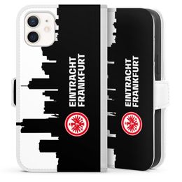 DeinDesign iPhone 12 mini Handy Klapph&uuml;lle Handyh&uuml;lle aus Kunst Leder wei&szlig; Flip Case Eintracht Frankfurt Official Licensed Product Sge Sideflip mit Lasche