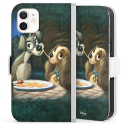 DeinDesign iPhone 12 mini Handy Klapph&uuml;lle Handyh&uuml;lle aus Kunst Leder wei&szlig; Flip Case Official Licensed Product Disney Lady And The Tramp Sideflip mit Lasche