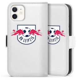 DeinDesign iPhone 12 mini Handy Klapph&uuml;lle Handyh&uuml;lle aus Kunst Leder wei&szlig; Flip Case Official Licensed Product Rb Leipzig Transparent Sideflip mit Lasche