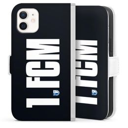 DeinDesign iPhone 12 mini Handy Klapph&uuml;lle Handyh&uuml;lle aus Kunst Leder wei&szlig; Flip Case Official Licensed Product 1. Fc Magdeburg 1. Fcm Sideflip mit Lasche