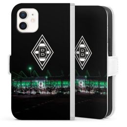 DeinDesign iPhone 12 mini Handy Klapph&uuml;lle Handyh&uuml;lle aus Kunst Leder wei&szlig; Flip Case Official Licensed Product Stadium Borussia M&ouml;nchengladbach Sideflip mit 