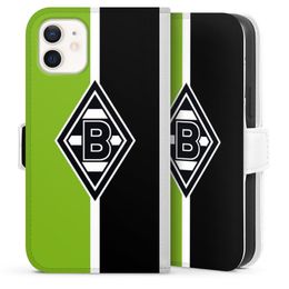 DeinDesign iPhone 12 mini Handy Klapph&uuml;lle Handyh&uuml;lle aus Kunst Leder wei&szlig; Flip Case Borussia M&ouml;nchengladbach Gladbach Bundesliga Sideflip mit Lasche
