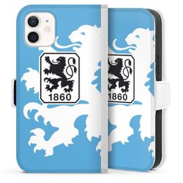 DeinDesign iPhone 12 mini Handy Klapph&uuml;lle Handyh&uuml;lle aus Kunst Leder wei&szlig; Flip Case Tsv 1860 M&uuml;nchen Official Licensed Product Coat Of Arms Sideflip mit Lasche