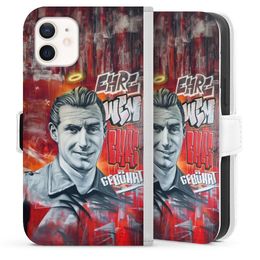 DeinDesign iPhone 12 mini Handy Klapph&uuml;lle Handyh&uuml;lle aus Kunst Leder wei&szlig; Flip Case 1. Fck 1. Fc Kaiserslautern Fritz Walter Sideflip mit Lasche