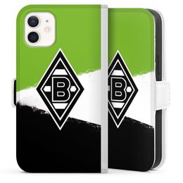 DeinDesign iPhone 12 mini Handy Klapph&uuml;lle Handyh&uuml;lle aus Kunst Leder wei&szlig; Flip Case Official Licensed Product Bmg Borussia M&ouml;nchengladbach Sideflip mit Lasche