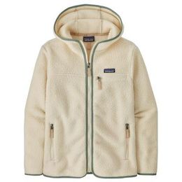 Patagonia Womens Retro Pile Hoody natural w/ellwood green NAT - Gr&ouml;&szlig;e S 22806