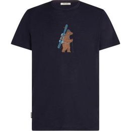 Icebreaker Tech Lite SS Tee Bear Tour midnight navy - Gr&ouml;&szlig;e S 0A57BS