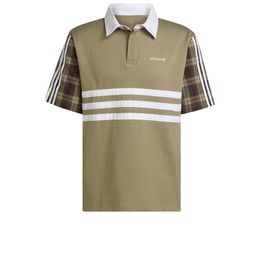 adidas originals Poloshirt 'Tartan' Herren Gr&ouml;&szlig;e S khaki / oliv / wei&szlig;