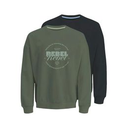 Jj Rebel Sweatshirt 'JREBGRAY' male Green, Black size XXL