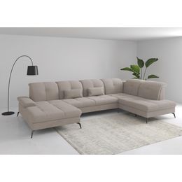 Sit & More Wohnlandschaft SIT & MORE, B:357cm H:90cm T:231cmelefant, 100% Polyester, Sofas, "Amica, U-Form, inkl. Sitztiefenverstellung und Armteilverstellung",