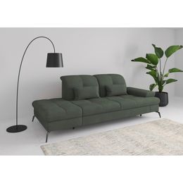Sit & More Recamiere SIT & MORE "Amica, inkl. Sitztiefenverstellung und Armteilverstellung", gr&uuml;n (jungle), B:231cm H:90cm T:122cm, 90% Polyester, 10% Polyamid, Sofas, Recamiere, wahlweise mit Kopfteilverstellung und Stauraum