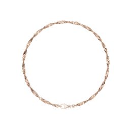 Fußkette Firetti "Schmuck Geschenk Silber 925 Körperschmuck Gold o. Rosè Singapurkette", rosa (roségoldfarben), Fußketten, Silber 925 (Sterlingsilber), Made in Germany