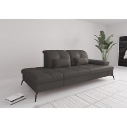 Sit & More Recamiere SIT & MORE "Amica, inkl. Sitztiefenverstellung und Armteilverstellung", braun (mocca), B:231cm H:90cm T:122cm, Sofas, Recamiere, wahlweise mit Kopfteilverstellung und Stauraum