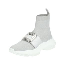 Sneaker Steve Madden "Steve Madden Sneaker Textil", Damen, Gr. 39, grau, Textil, Schuhe Sneaker
