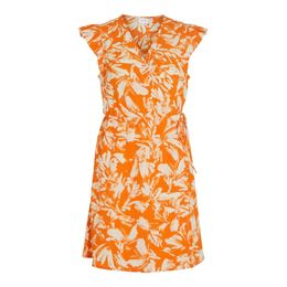 Vila Kleid 'VIHaria Guma' Damen Gr&ouml;&szlig;e 42 creme / dunkelorange Winterkleid