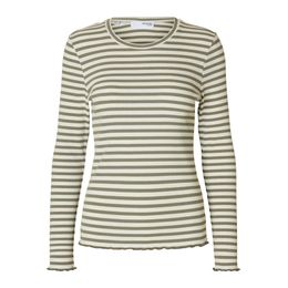 Selected Shirt 'SLFAnna' Damen Gr&ouml;&szlig;e XXL taupe / dunkelgrau