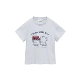 Mango Kids T-Shirt 'FOOD' M&auml;dchen Gr&ouml;&szlig;e 116 navy / hellblau / beere