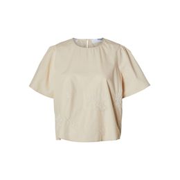 Selected Bluse 'Melli' Damen Gr&ouml;&szlig;e M hellbeige / perlwei&szlig;