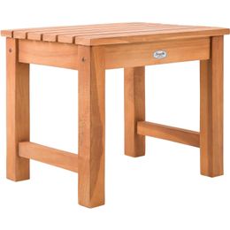 CLP Teakholz Beistelltisch outdoor wetterfest Frankton, auch als Sitzhocker und Fu&szlig;hocker, langlebig f&uuml;r Garten, Terrasse und Balkon